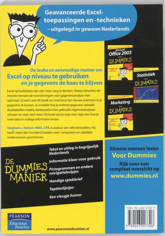 Voor Dummies - Excel data-analyse voor Dummies, Stephen L. Nelson ...