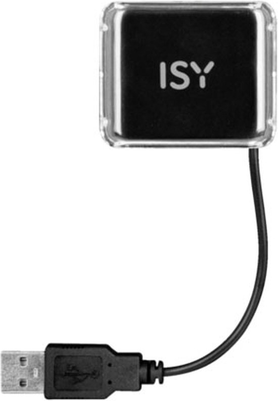 ISY IHU 1000 interface hub 480 Mbit/s Zwart | bol