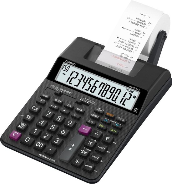 Casio HR-150RCE calculator Desktop Rekenmachine met printer Zwart | bol.com