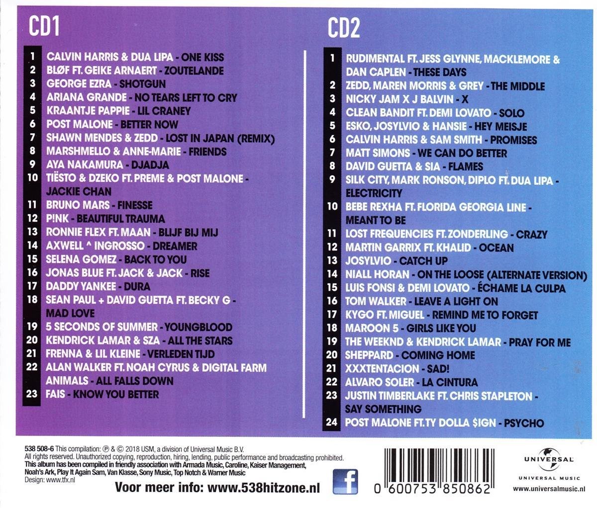 bol.com | 538 Hitzone - Best Of 2018, Hitzone | CD (album) | Muziek