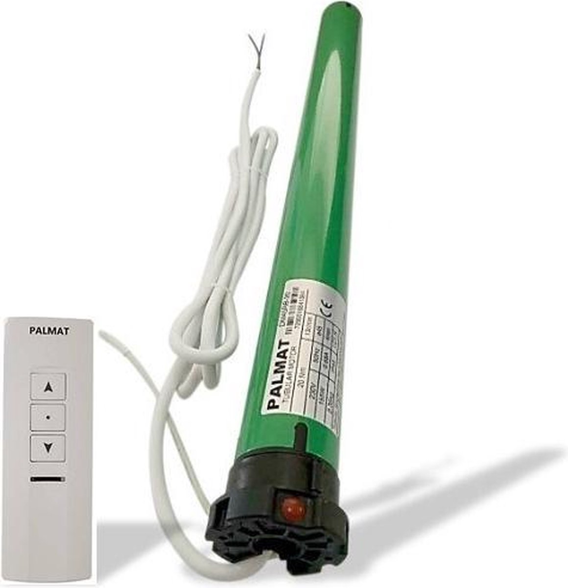 PALMAT Draadloze Rolluikmotor met afstandsbediening (buis van 60 mm, 20 ...