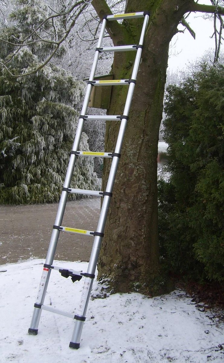 Ladder uitschuifbaar Telescopische Aluminium lichtgewicht 260cm 2,6m ...