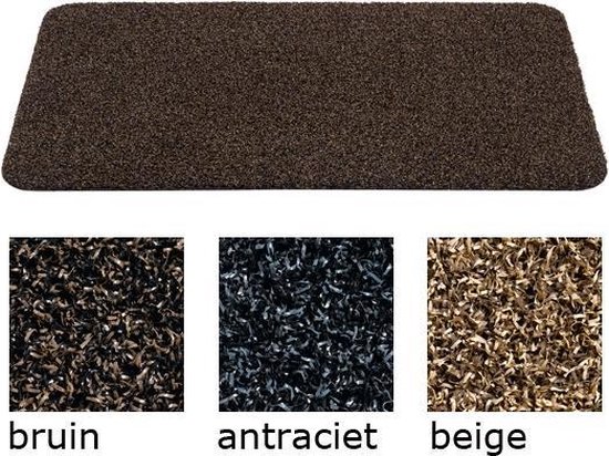 Schoonloopmat buiten / Dimension uni / 50 cm x 80 cm / 007 antraciet ...