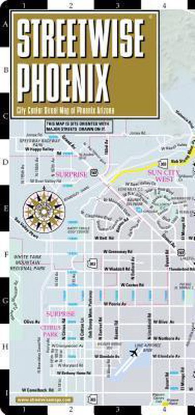 Streetwise Phoenix Map - Laminated City Center Street Map of Phoenix ...
