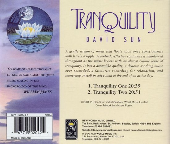 David Sun - Tranquility (CD), David Sun | Muziek | bol
