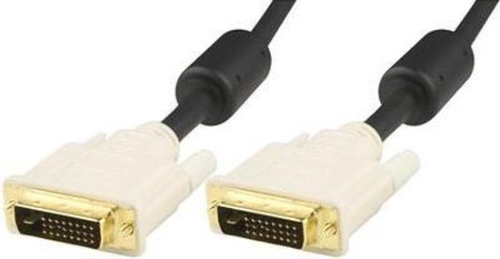 Deltaco DVI-600A-K 2m DVI-D DVI-D Zwart, Wit DVI kabel | bol