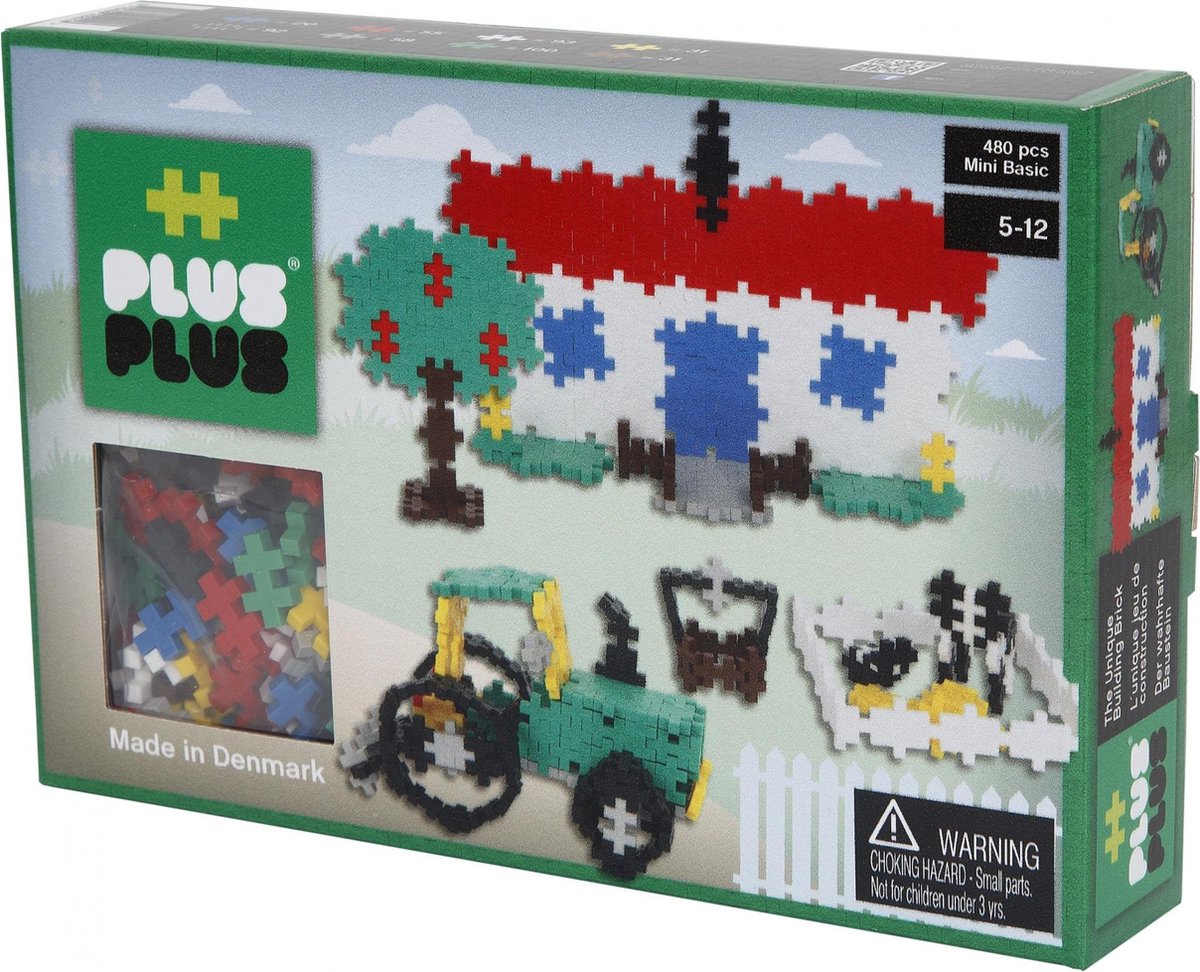Plus-Plus Mini Basic Boerderij - Constructiespeelgoed - 480 stuks (3742) | bol.com