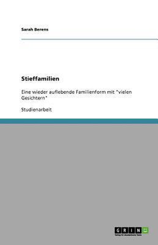 Stieffamilien, Sarah Berens | 9783640662548 | Boeken | bol