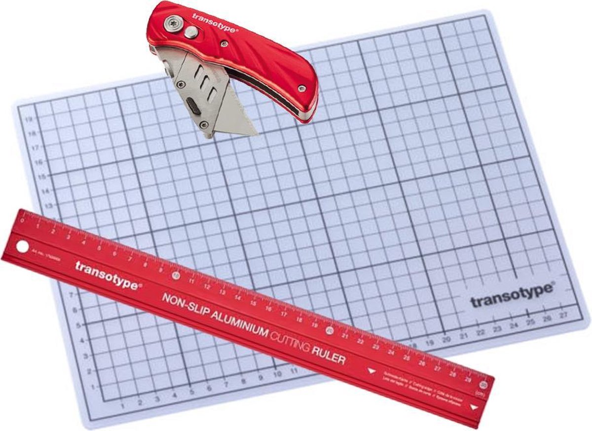 bol.com | A4 Transotype Pro snijset A4 transparante snijmat – 30cm ...