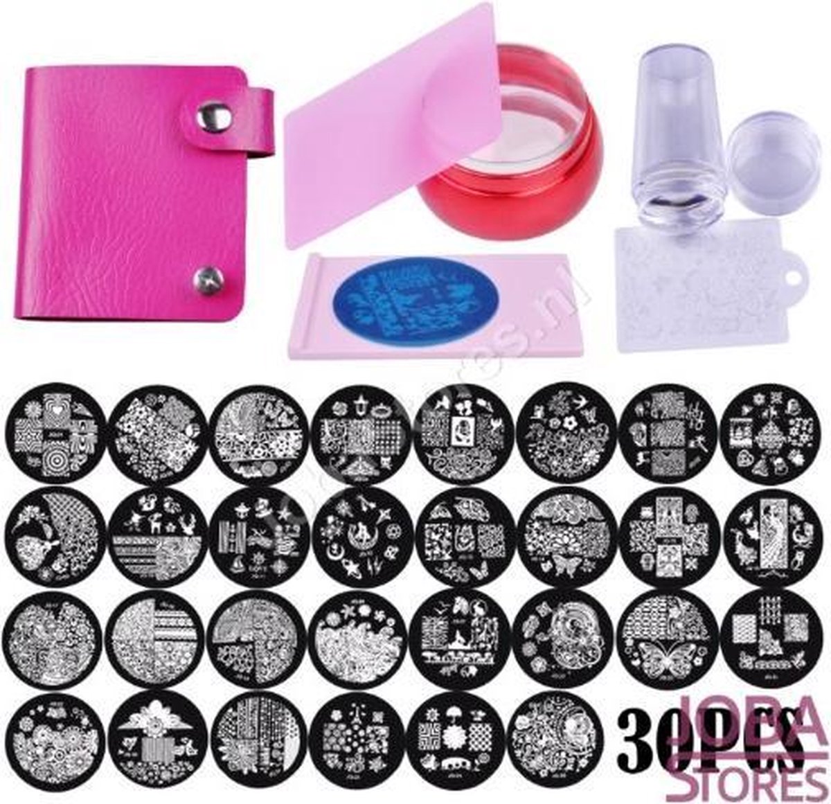 Nagellak Stempel Set (30 stempelplaten) inclusief opbergmap | bol.com