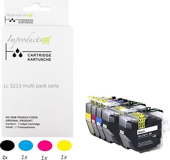 Improducts® Inkt cartridges - Alternatief Brother LC3213/ LC-3213 / ...