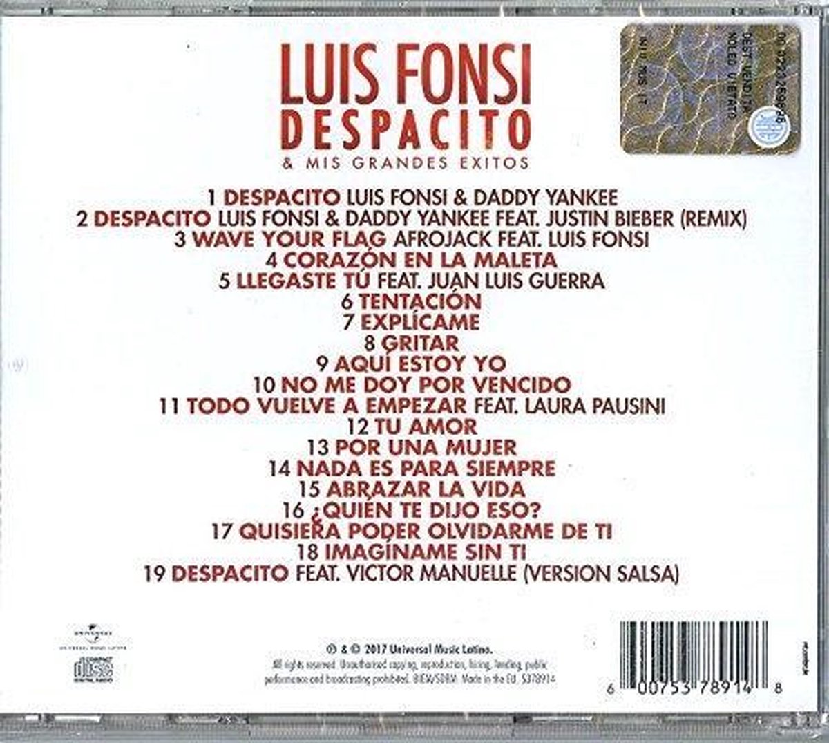 Luis Fonsi - Despacito & Mis Grandes Exitos (CD), Luis Fonsi | CD ...