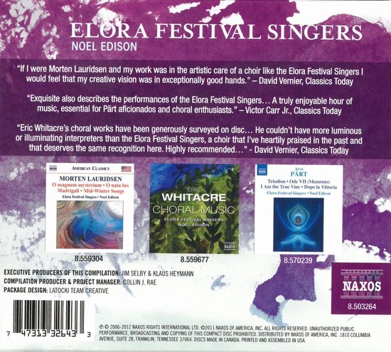 Elora Festival Singers - Perform The Music Of: Arvo Pärt / L (3 CD ...