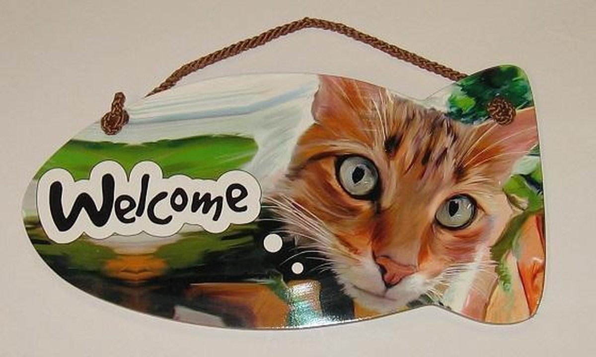 bordje - welcome - Kat | bol.com