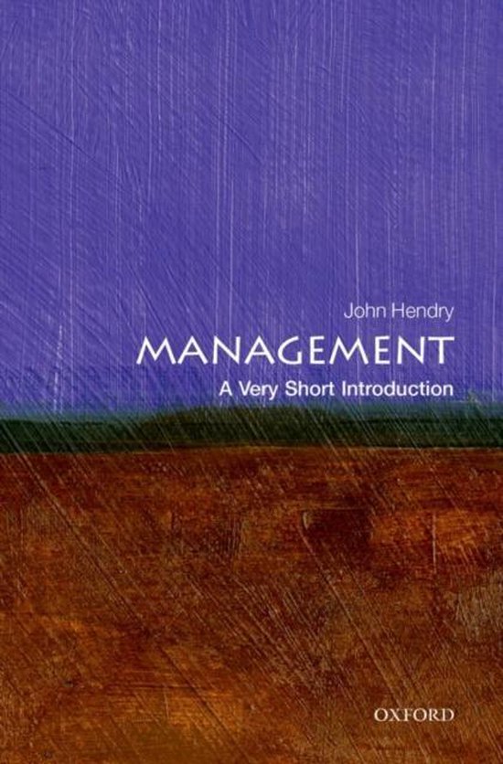 Management A Very Short Introduction, John Hendry | 9780199656981 ...