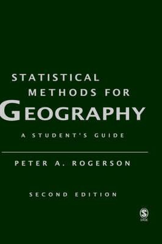 Statistical Methods for Geography, Rogerson | 9781412907958 | Boeken | bol