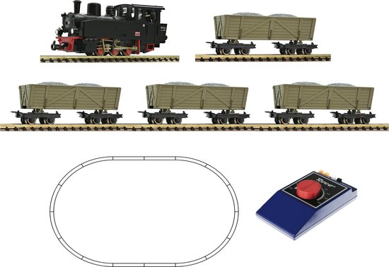 Roco 31029 H0e Startset smalspoor stoomlok met wagens | bol