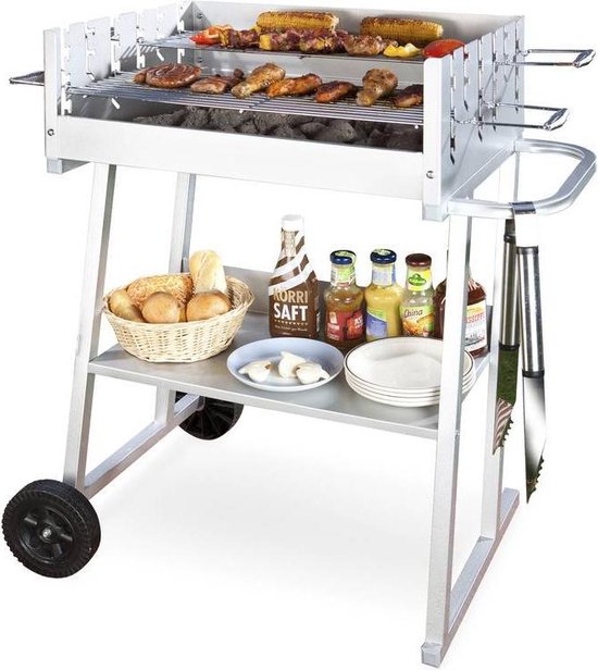 Westfalia Grillwagen met 2 roosters en wielen | bol