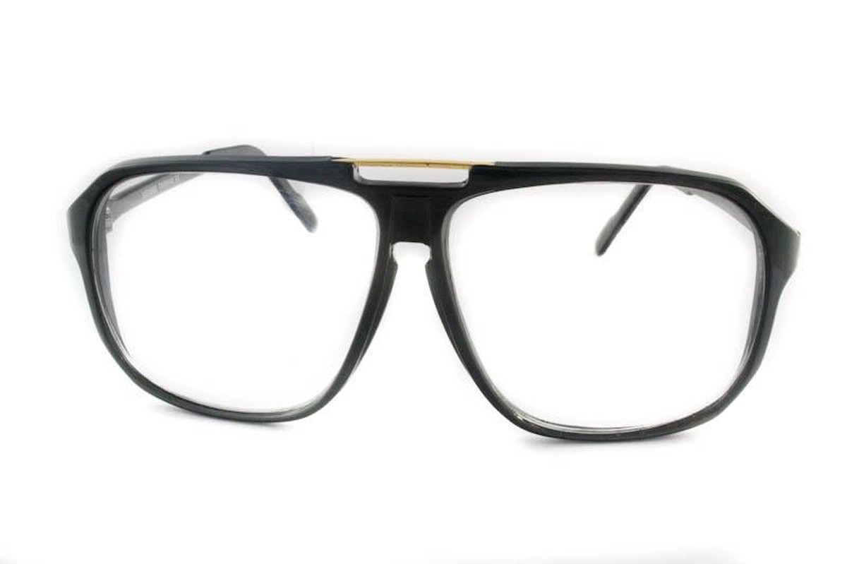 Luke aviator nerd bril zonder sterkte zwart | bol.com