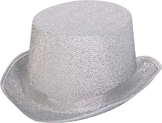 Gentlemen Top Hat Fabric Silver | bol