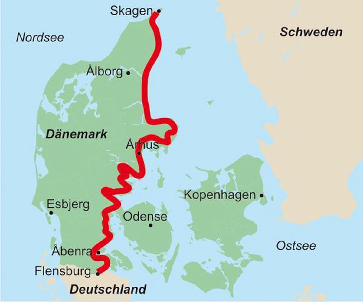 D nemark Ostseek stenradweg Radweg Nr 5 Von Flensburg Nach Skagen