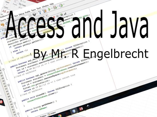 Java and Access (ebook), Renier Engelbrecht | 9781386419730 | Boeken ...
