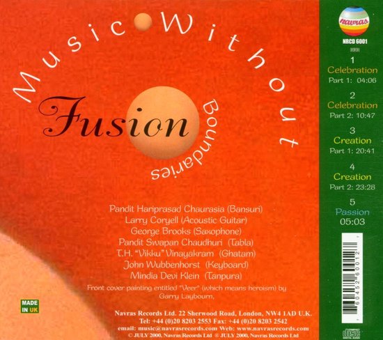 Music Without Boundaries, George Brooks | CD (album) | Muziek | bol