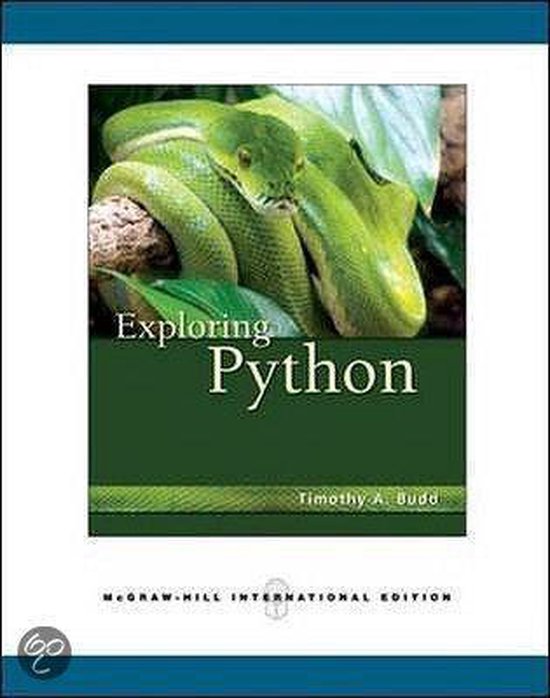 Exploring Python | 9780071267533 | Timothy A Budd | Boeken | bol Exploring Python | 9780071267533 | Timothy A Budd | Boeken | bol