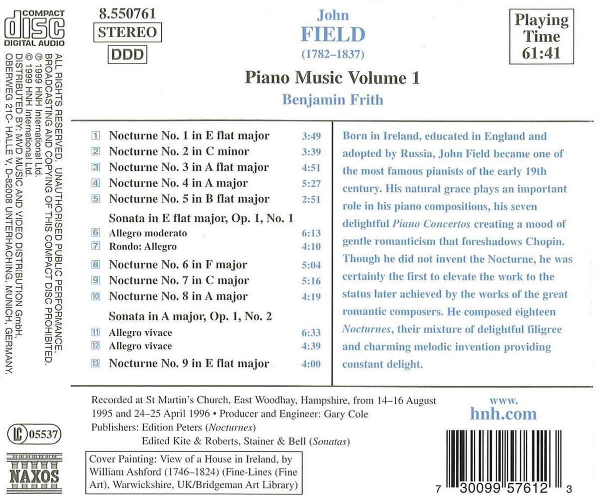 Benjamin Frith - Piano Music 1 (CD), John Field | Muziek | bol