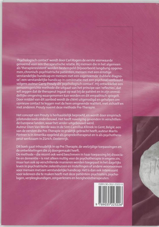 Pre-Therapie | 9789035223226 | G. Prouty | Boeken | bol