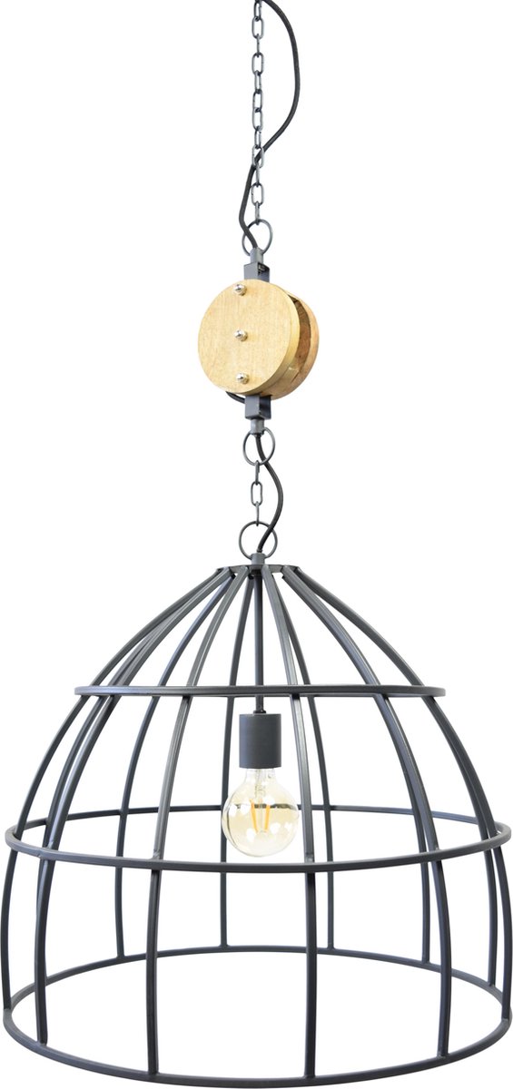 LOFT42 - Hanglamp - Katrol - Ø51cm. - Zwart - Metaal | bol.com