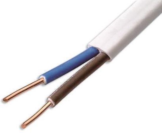 Elektrische kabel 'VGVB 2G1,5' wit 5 m | bol