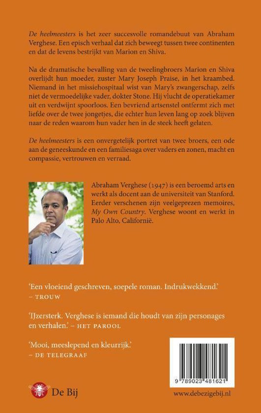 De heelmeesters, Abraham Verghese | 9789023481621 | Boeken | bol