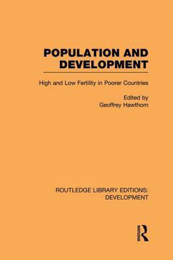 Routledge Library Editions: Development- Population and Development ...
