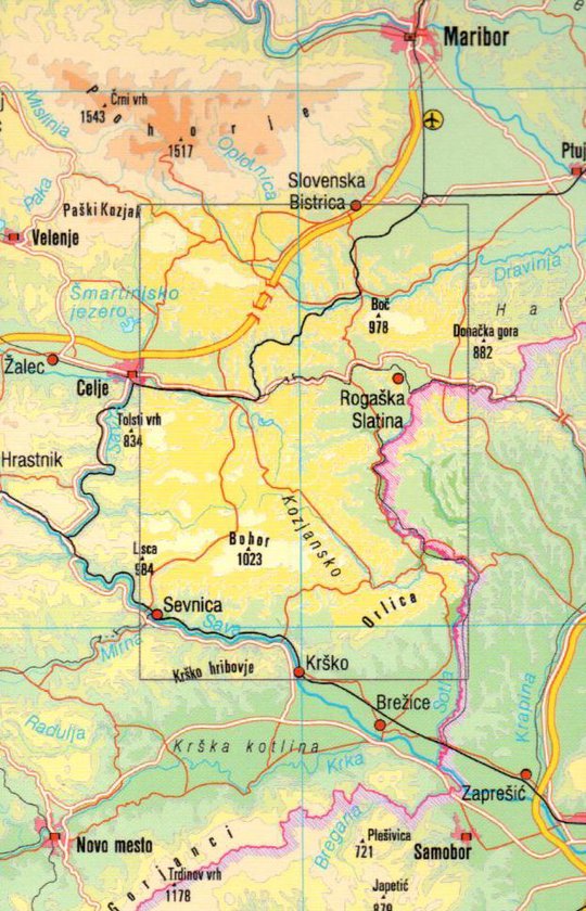 Posavsko hribovje Hills: Boc-Bohor wandelkaart Slovenie PSZ | bol.com