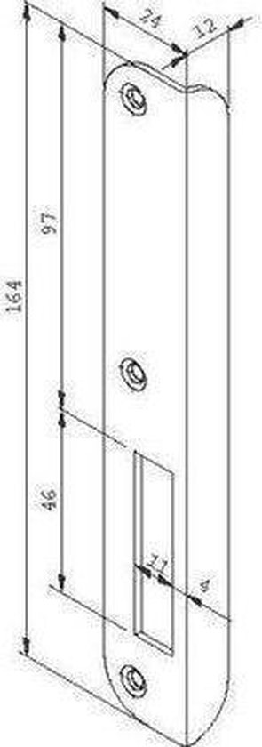hoeksluitplaat kast groot din rechts | bol.com