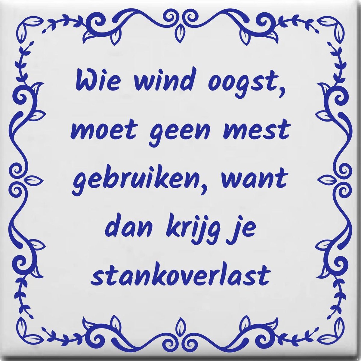 Wijsheden tegeltje met spreuk over Weer: Wie wind oogst moet geen mest gebruiken want... | bol.com