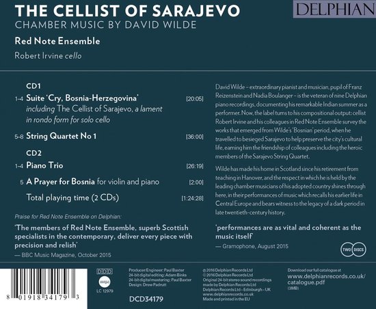 The Cellist Of Sarajevo, Red Note Ensemble | CD (album) | Muziek | bol.com