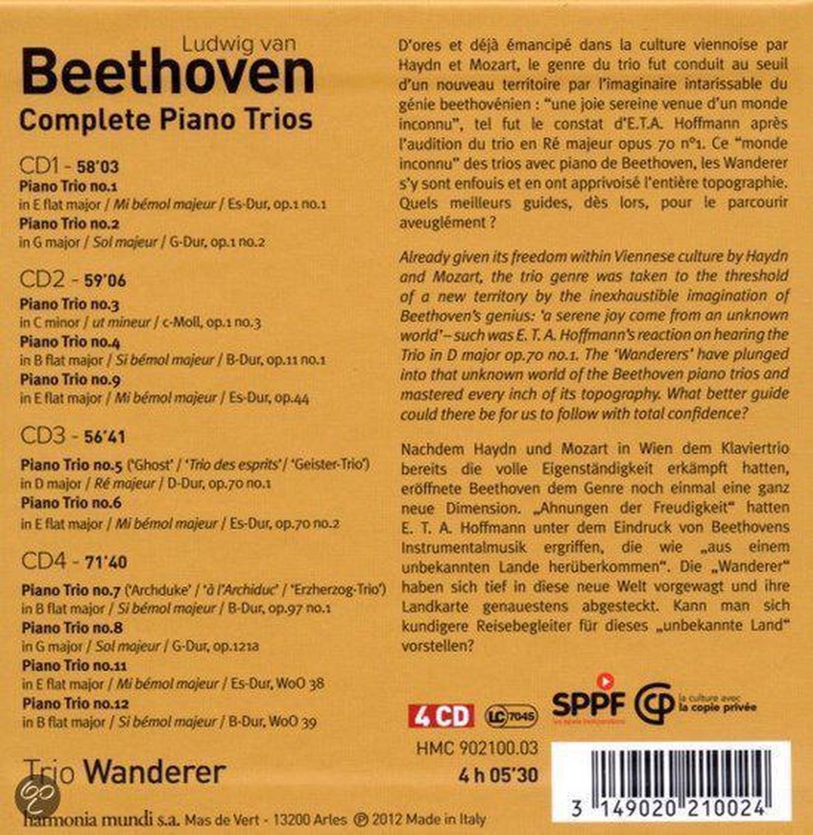 Complete Piano Trios, Trio Wanderer | CD (album) | Muziek | bol