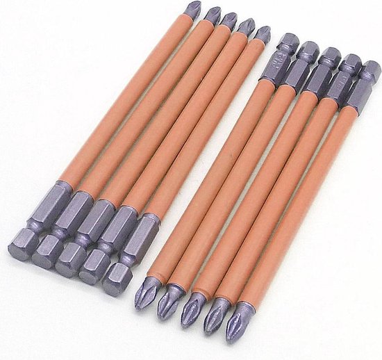 bol.com | Hofftech Lang Bit Set 150mm PZ 1-2 / PH 1-3 (10 Delig)