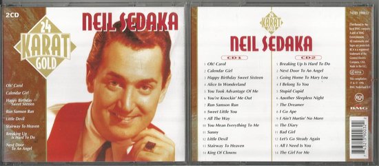 Neil Sedaka - 24 Karat Gold - 28 Classics On 2CD's, Neil Sedaka | CD ...