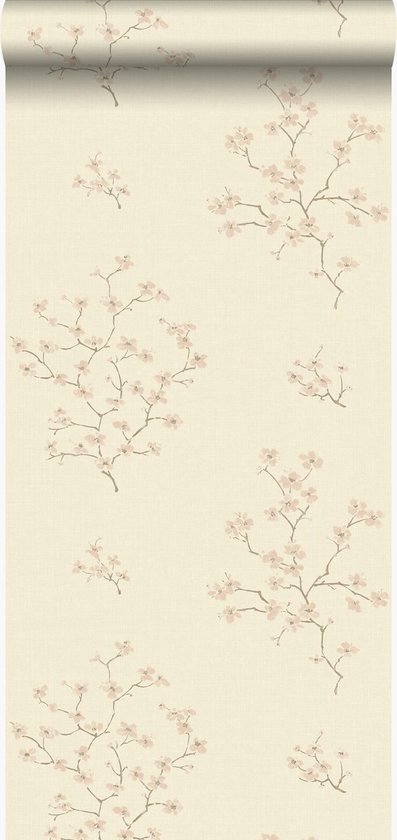 Origin Wallcoverings behang bloesemtak beige en roze - 53 cm x 10,05 m ...