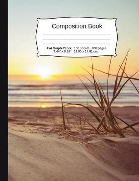 Beach Composition Notebook, Graph Paper | bol.com