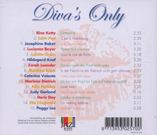 Diva'S Only, various artists | CD (album) | Muziek | bol.com