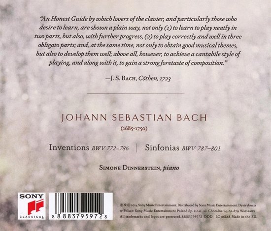 Inventions & Sinfonias, J.S. Bach | CD (album) | Muziek | bol.com