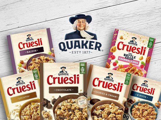 Quaker Cruesli 4 Noten, Doos 6 stuks x 450 g | bol.com