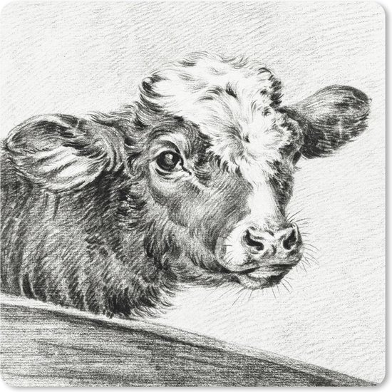 Muismat - Mousepad - Kop van een koe - schilderij van Jean Bernard ...