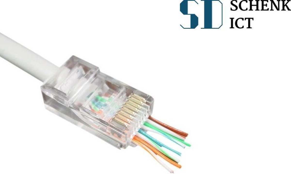 Schenk ICT - RJ45 krimp connectoren met doorsteekmontage voor U/UTP ...