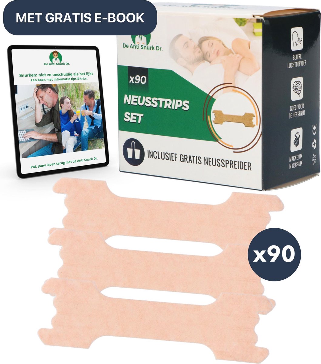 Anti Snurk pleisters snurken producten strips antisnurk breathe right ...