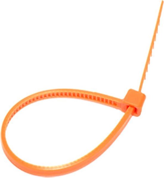 Kabelbinders 2,5 x 100 mm oranje - zak 100 stuks - Tiewraps - Binders ...
